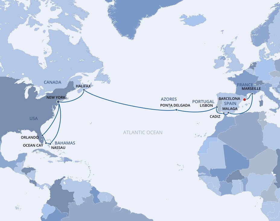 MSC Grand Voyages - MSC Cruises (23 Night Cruise from New York to ...