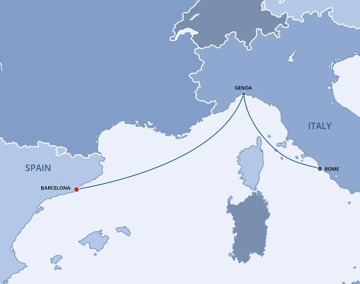 Cruises from Rome to Barcelona - 2025-2027 Seasons