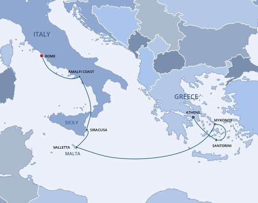 Cruises from Athens to Rome - 2023-2026 Seasons