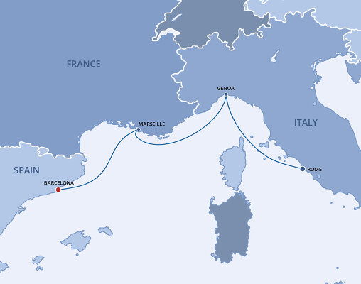 Cruises from Rome to Barcelona - 2025-2027 Seasons