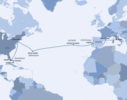 Cruises from USA to Italy - 2023-2025 Seasons