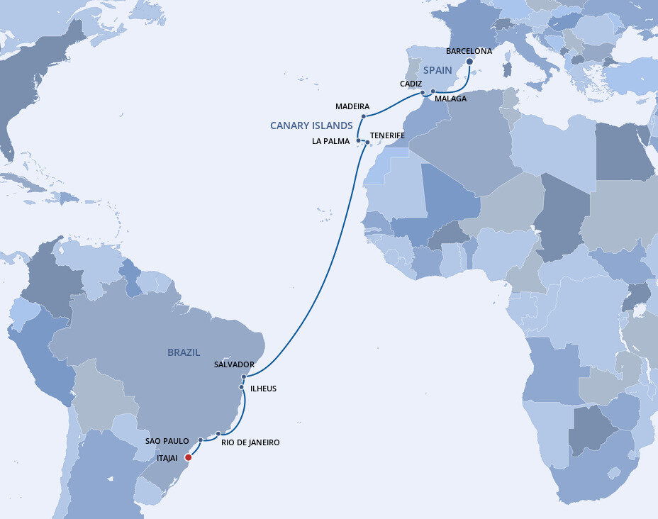 MSC Grand Voyages - MSC Cruises (19 Night Cruise from Barcelona to Itajai)
