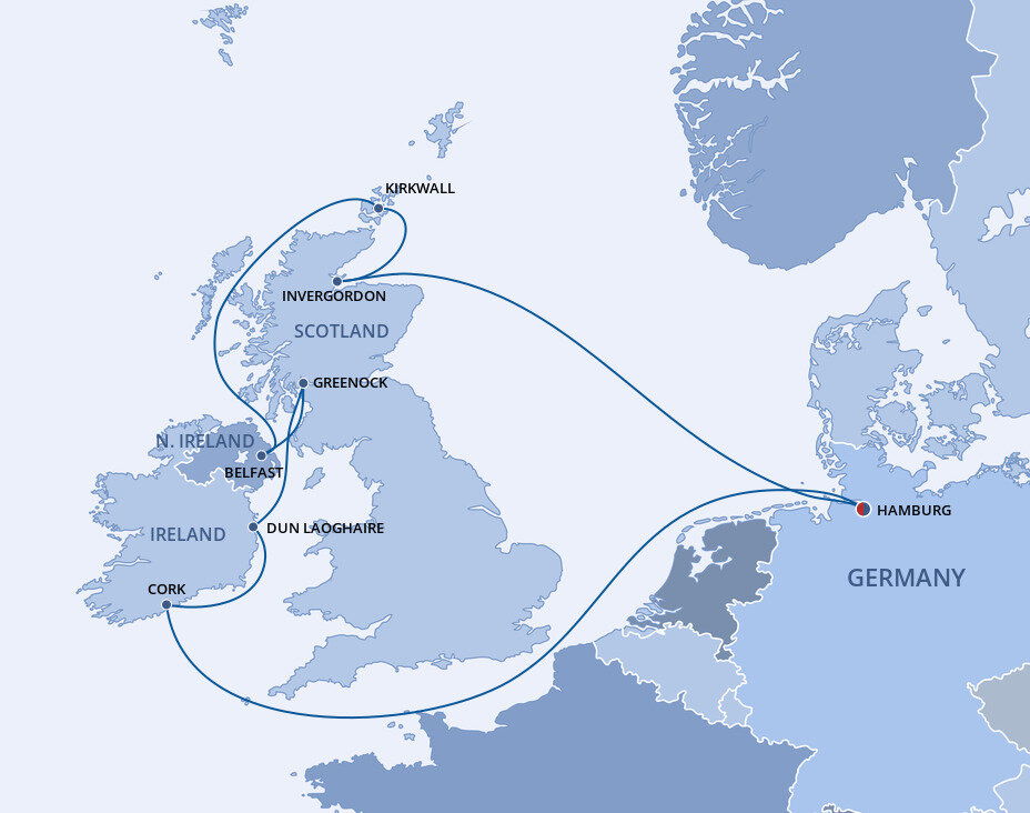 UK & Ireland - MSC Cruises (10 Night Roundtrip Cruise from Hamburg)