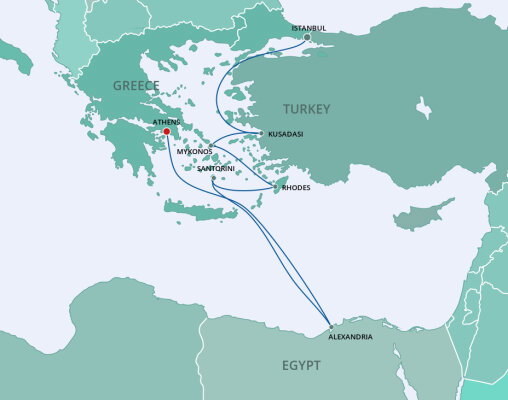 Cruises from Istanbul to Athens - 2025-2027 Seasons