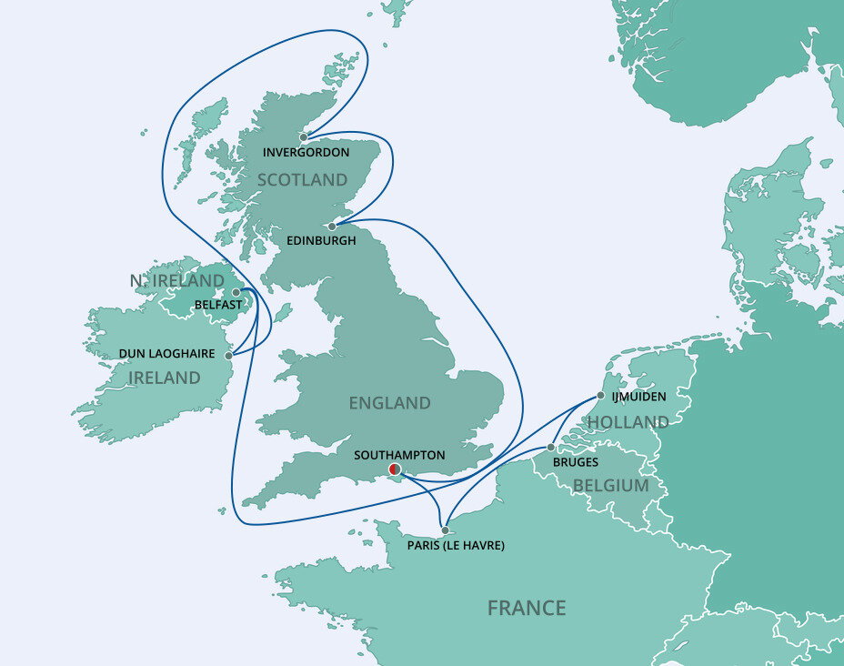 British Isles From London To London - Norwegian Cruise Line (11 Night ...