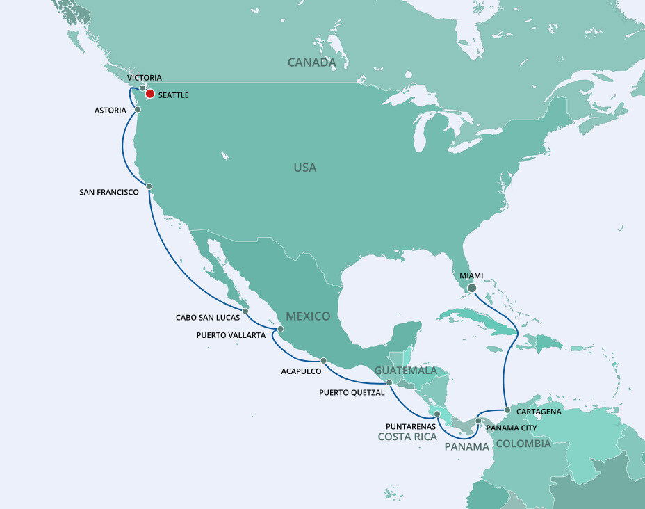 Panama Canal Repositioning Cruise From Miami to Seattle - Norwegian ...