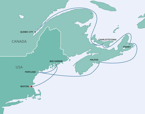 Cruises from Quebec City to Boston - 2025 & 2026 Seasons