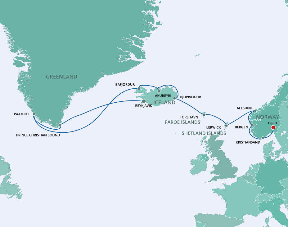 Iceland Cruise From Reykjavik To Oslo - Norwegian Cruise Line (14 Night Cruise from Reykjavik to ...