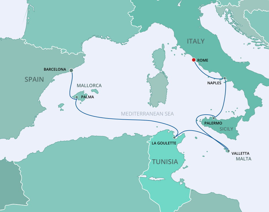 Western Mediterranean From Barcelona To Rome - Norwegian Cruise Line (7 ...