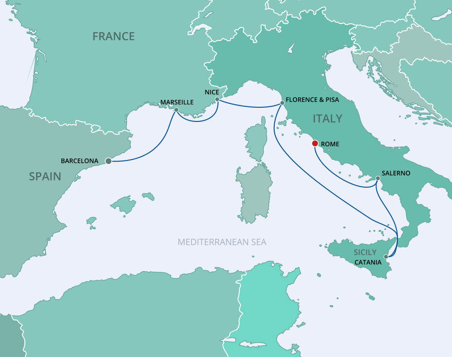 Western Mediterranean From Barcelona To Rome - Norwegian Cruise Line (7 ...