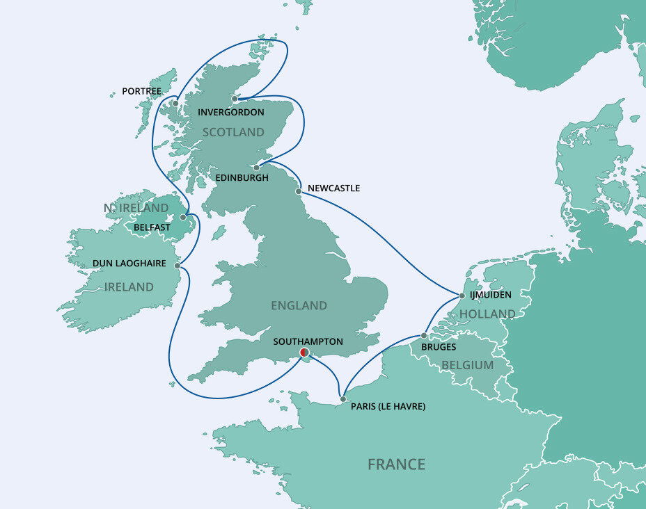 British Isles From London To London - Norwegian Cruise Line (11 Night ...