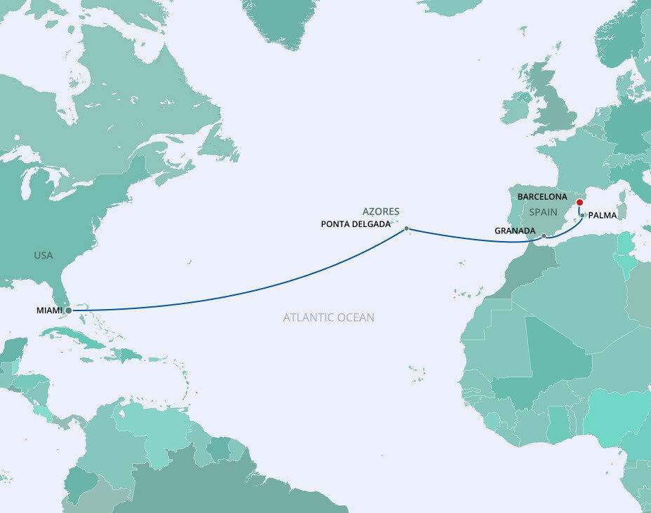 Transatlantic Repositioning Cruise From Miami To Barcelona - Norwegian ...