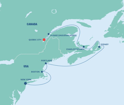Cruises from New York to Quebec City - 2023 & 2024 Seasons