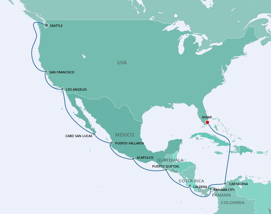 Repo - Panama Canal - Norwegian Cruise Line (21 Night Cruise from ...