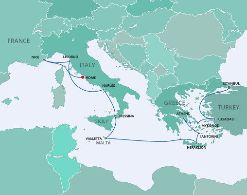 Cruises from Istanbul to Rome - 2023, 2024 & 2025 Seasons