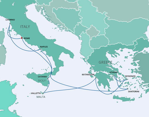 Cruises Starting and Ending in Rome - 2023-2025 Seasons