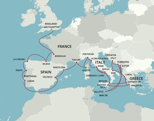 Cruises from London to Rome - 2024-2026 Seasons