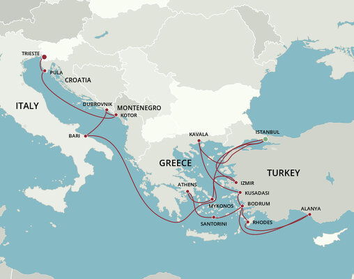 Cruises Starting In Istanbul - 2024-2026 Seasons