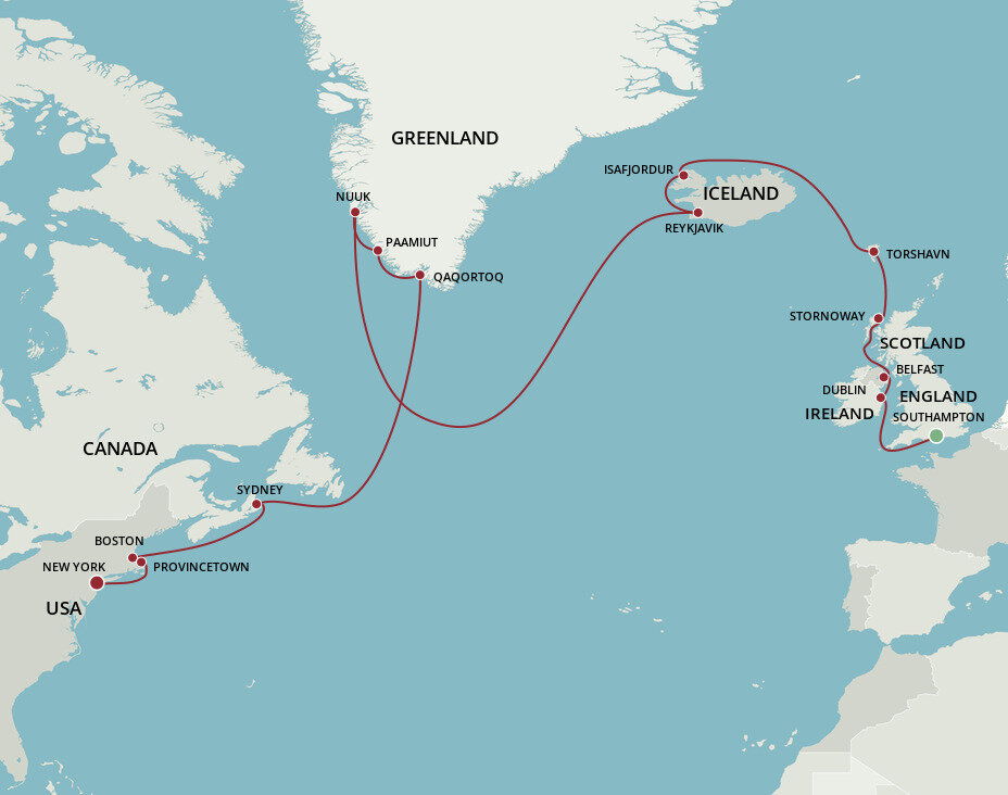 Path Of The Midnight Sun - Oceania (21 Night Cruise from London to New ...