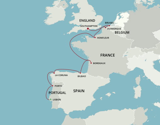 Cruises from Portugal to England - 2025-2028 Seasons
