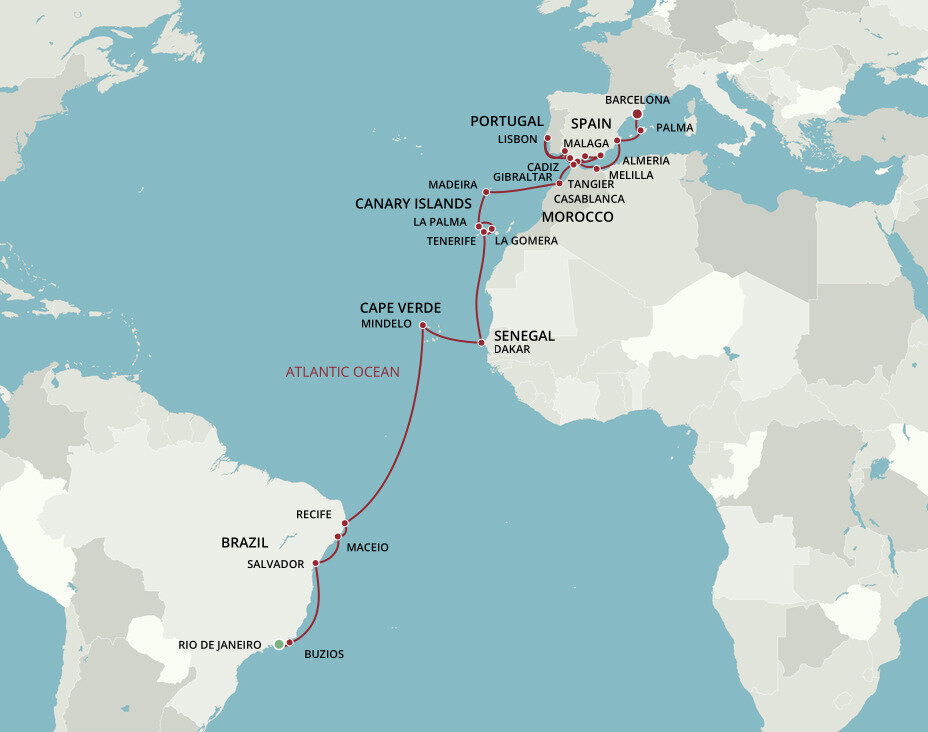 Samba & Flamenco Rhythms - Oceania (33 Night Cruise from Rio de Janeiro ...