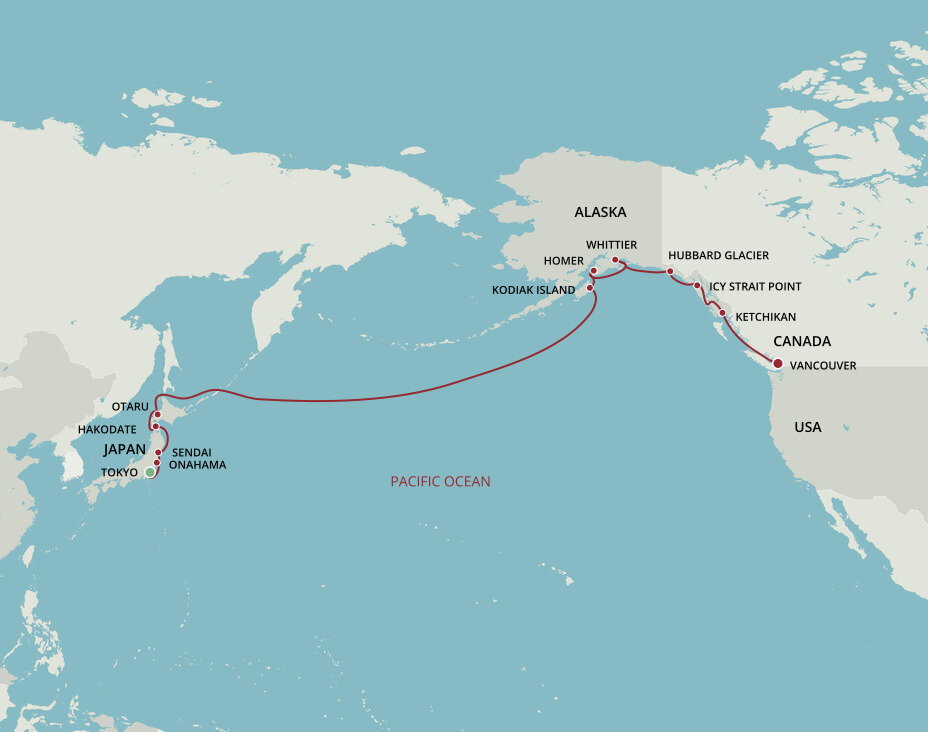 Legends Of Japan & Alaska - Oceania (18 Night Cruise from Tokyo to ...