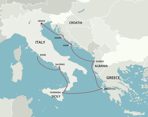 Cruises from Rome to Venice - 2025-2027 Seasons