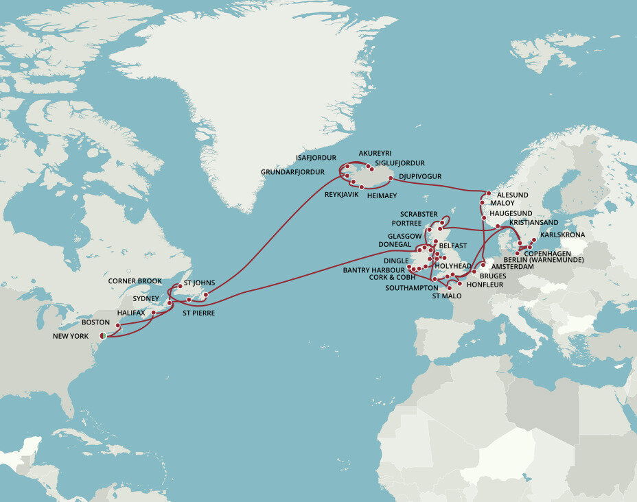 Northern Hemisphere Collage - Oceania (67 Night Roundtrip Cruise from ...