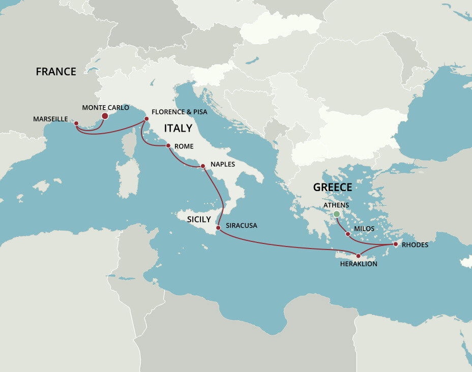Greco-roman Echoes - Oceania (10 Night Cruise from Athens to Monte Carlo)