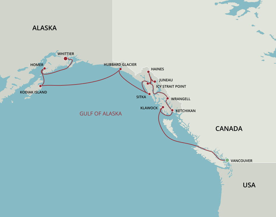 Wilds Of Alaska - Oceania (12 Night Cruise from Vancouver to Anchorage)