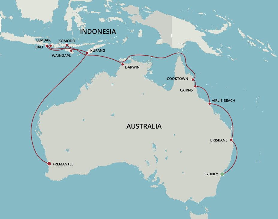 Australasian Allure - Oceania (23 Night Cruise from Sydney to Perth)