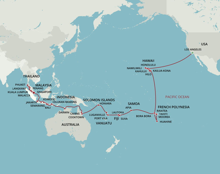 Inspired Exotic Explorer - Oceania (60 Night Cruise from Los Angeles to ...