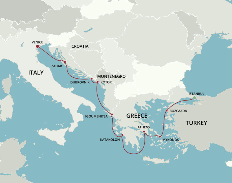 Hellenic & Dalmatian Gems - Oceania (10 Night Cruise from Istanbul to ...