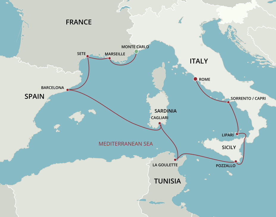 Mediterranean Delights - Oceania (10 Night Cruise from Monte Carlo to Rome)