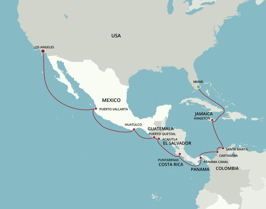 A Tale Of Two Seas - Oceania (17 Night Cruise from Miami to Los Angeles)