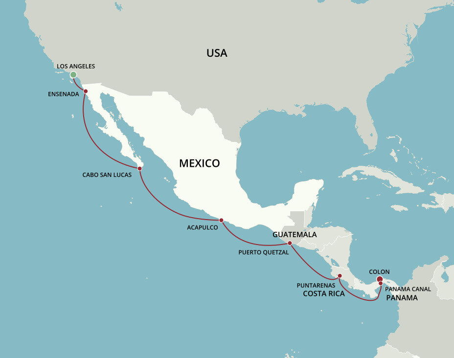 Pacific Pathways - Oceania (12 Night Cruise from Los Angeles to Colon)