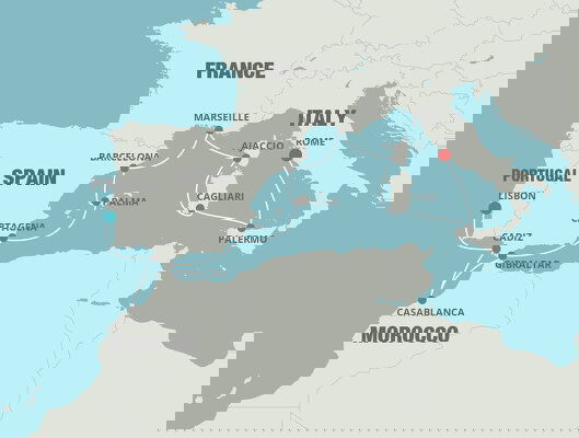 Cruises from Lisbon to Rome - 2022, 2023 & 2024 Seasons