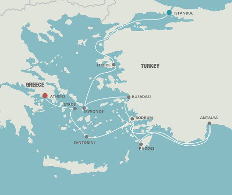 Cruises from Istanbul to Athens - 2023, 2024 & 2025 Seasons