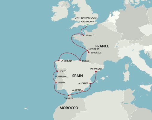 Cruises from England to Spain - 2023 & 2024 Seasons