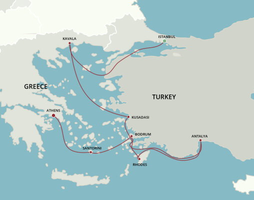 Cruises from Istanbul to Athens - 2023-2025 Seasons