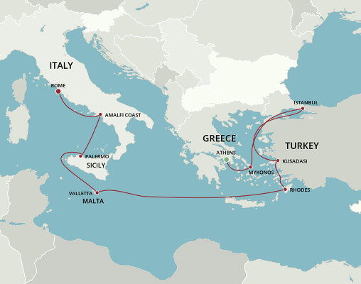 Cruises from Athens to Rome - 2024-2026 Seasons