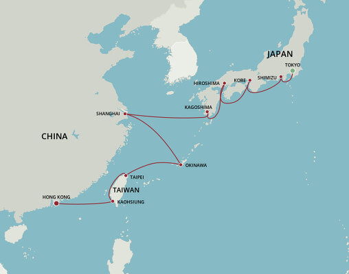 Cruises from Japan to Hong Kong - 2023-2025 Seasons