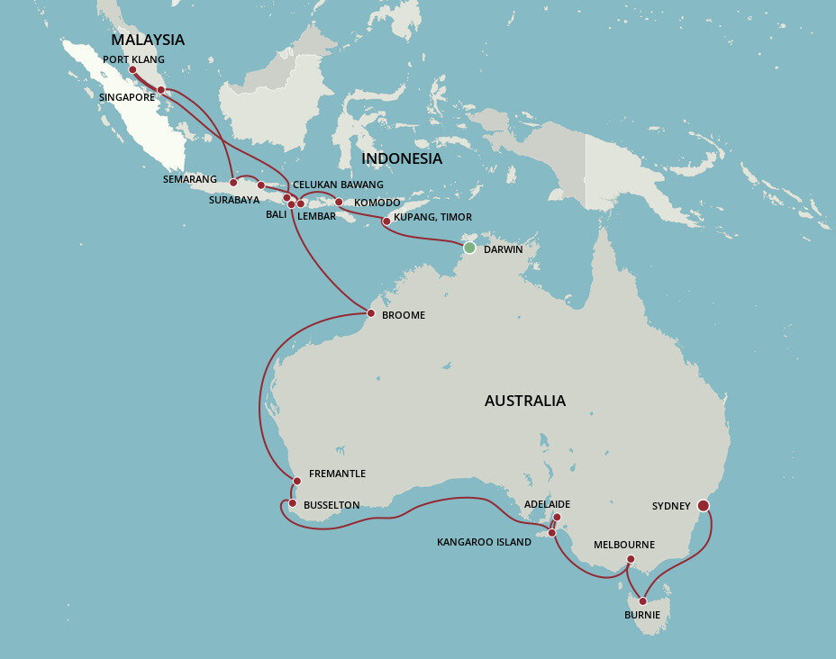 Indonesian Reflections - Oceania (32 Night Cruise from Darwin to Sydney)