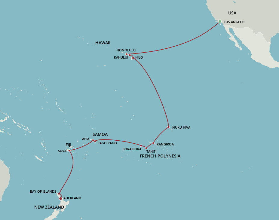 Polynesian Panorama - Oceania (29 Night Cruise from Los Angeles to ...