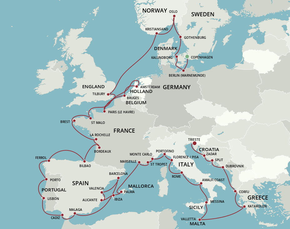 Ultimate European Masterpiece - Oceania (46 Night Cruise from ...