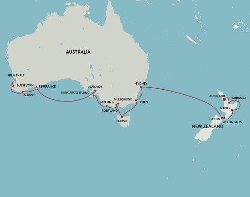 Cruises from Australia to New Zealand - 2025-2027 Seasons