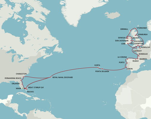 Cruises from Miami to London - 2024-2026 Seasons