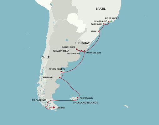 Cruises from Brazil to Argentina - 2022, 2023, 2024 & 2025 Seasons