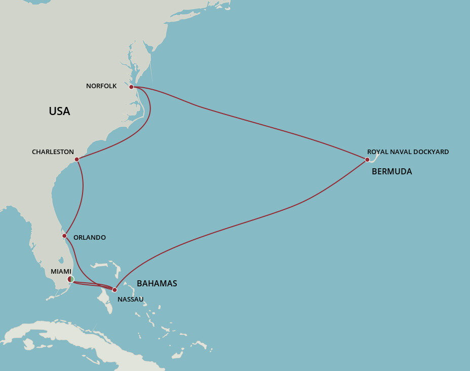 Colonial America & Bermuda - Oceania (11 Night Roundtrip cruise from Miami)