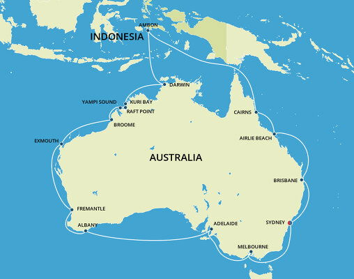 1 Month Cruises around Australia - 2024-2026 Seasons